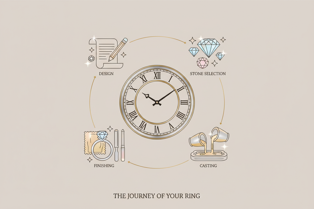 How long does it take to make a custom engagement ring?