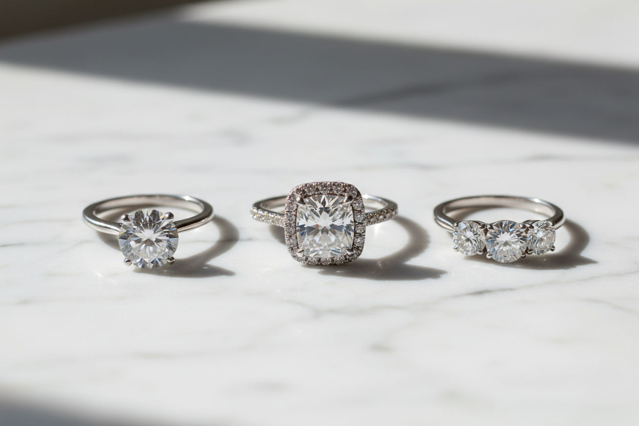 Solitaire vs Halo vs Trilogy – Best Valentine’s Ring Setting (UK)