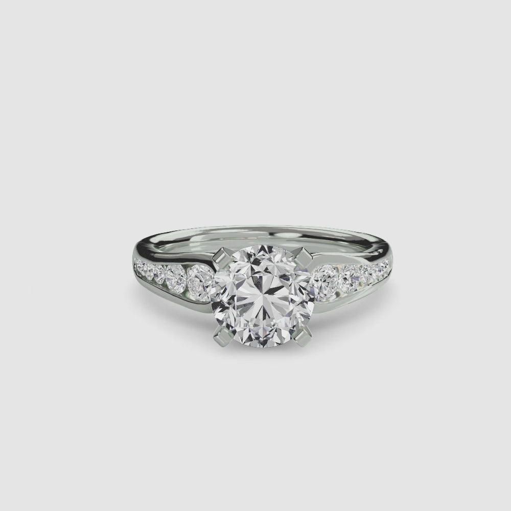 Pavé Promise II 18K White Gold Ring - 1.5ct Centre Stone