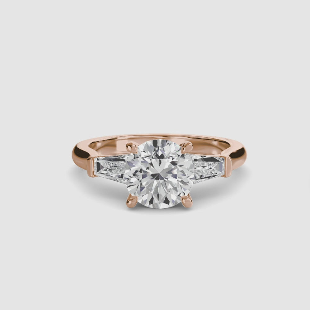 Trinity Grace III 18K Rose Gold Ring - 1.5ct Centre Stone